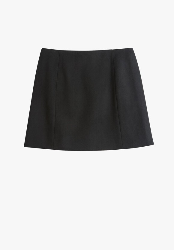 Lucie Mini Wool Skirt Black Hush