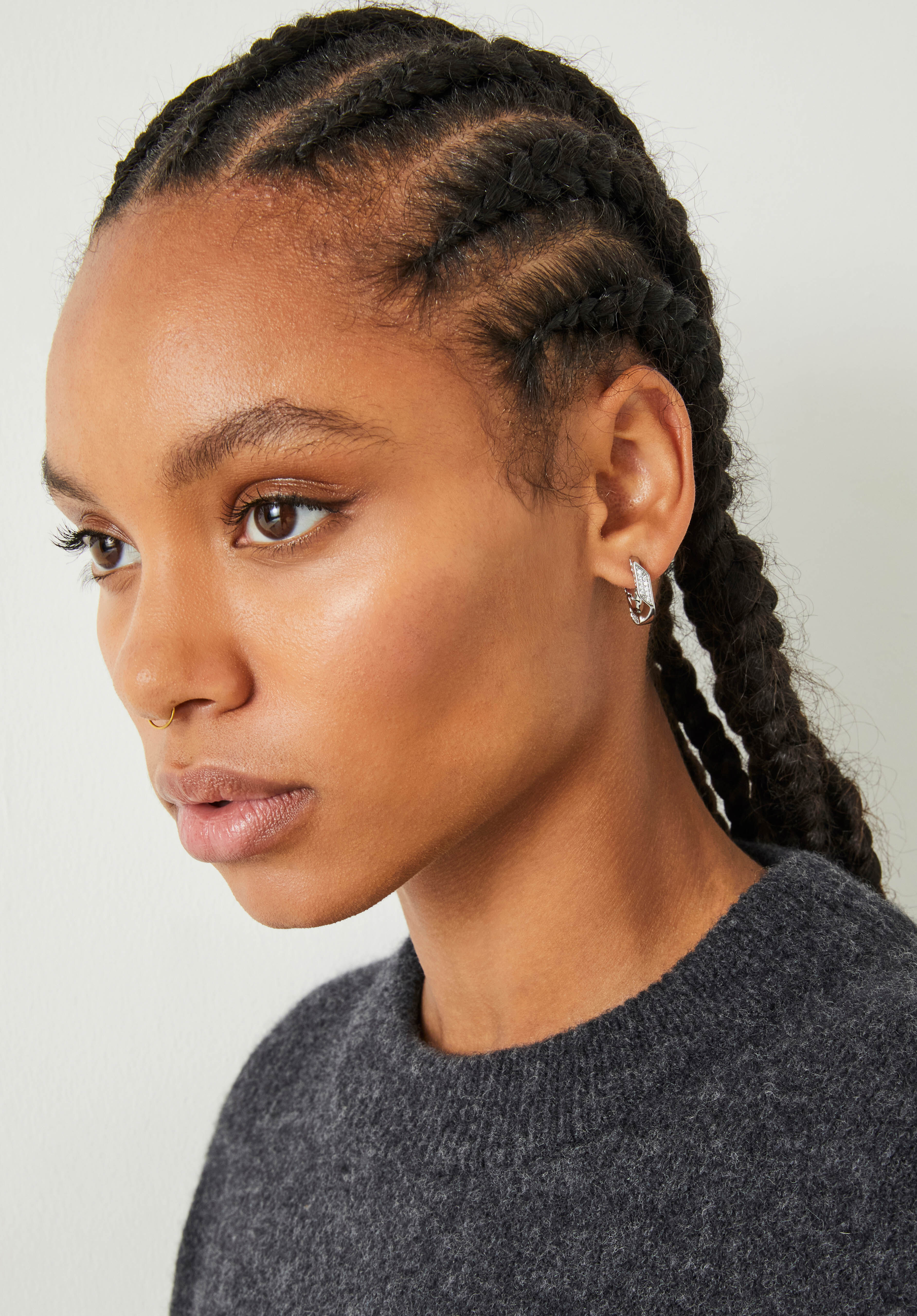 Cuban link earrings store